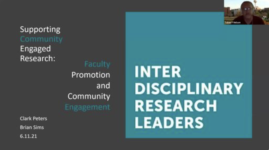 2021/06/11 - Supporting Community Engaged Research with Clark Peters ...