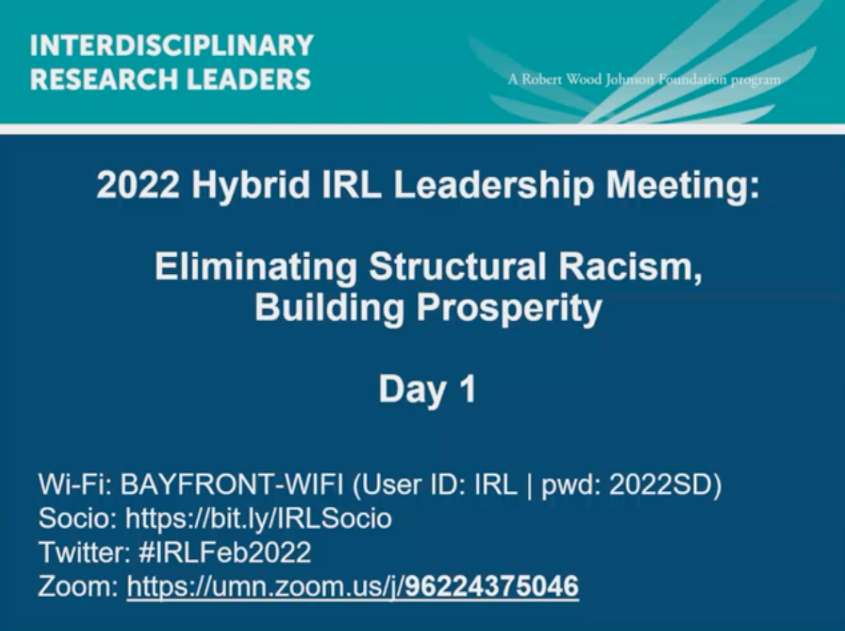 (#IRLHybrid22) - Welcome and Opening (Day 1) - Interdisciplinary ...